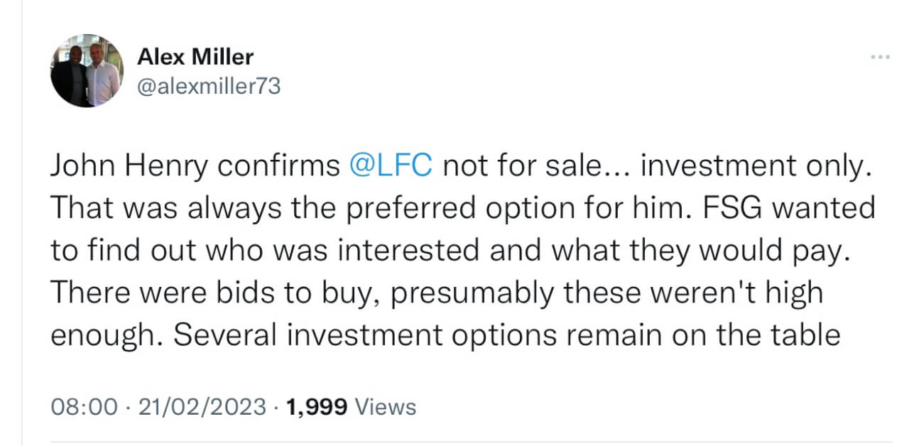 FSG Ownership Latest: Into Last Chance Saloon