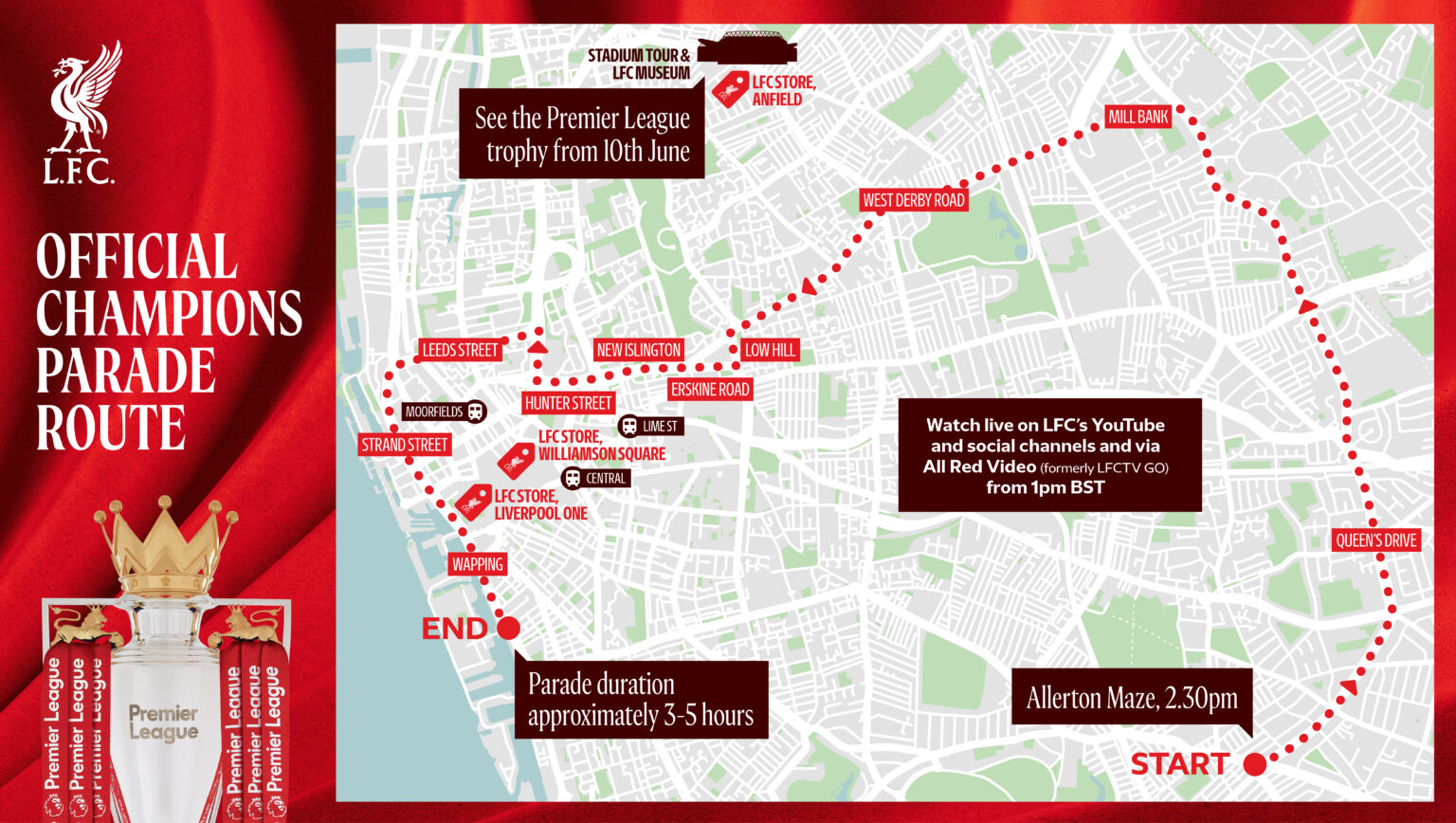 Liverpool Parade Route Confirmed as City Prepares for Massive Celebration