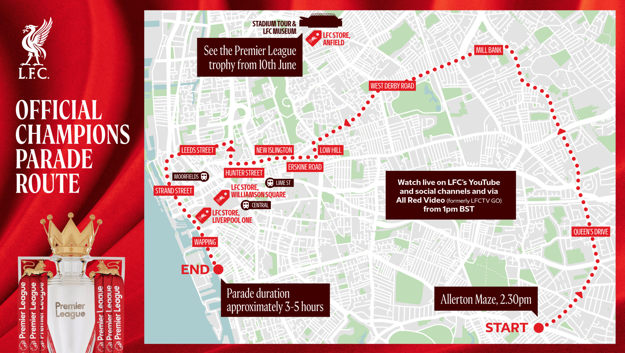 Liverpool Parade Route Confirmed as City Prepares for Massive Celebration